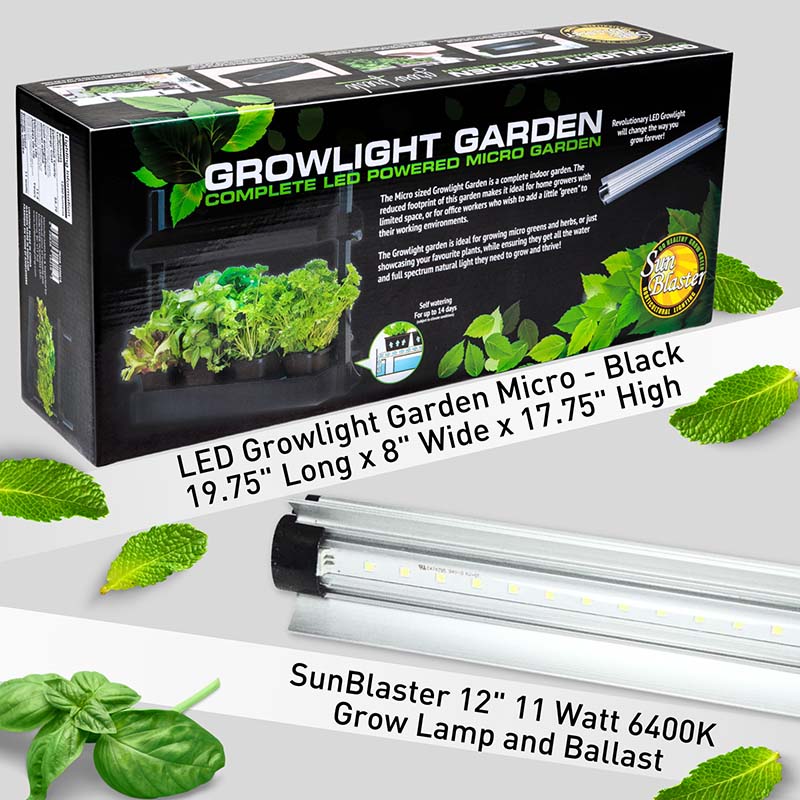 SunBlaster Micro Grow Light Garden LED - Black – Harris Seeds